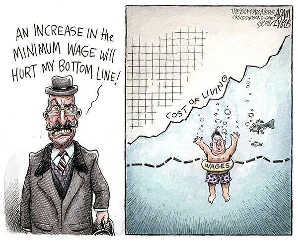Cartoon: Stagnant wages, rising cost of living | Kitsap Daily News