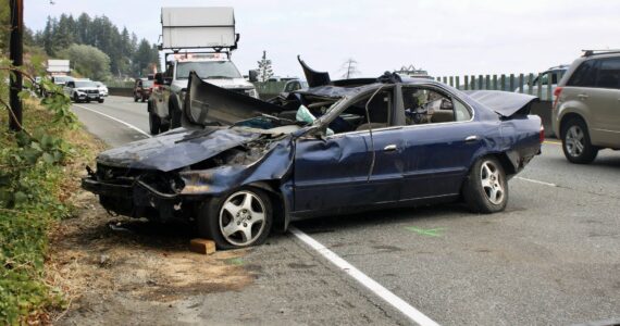 Highway Rollover Crash Leaves Driver In Serious Condition Kitsap