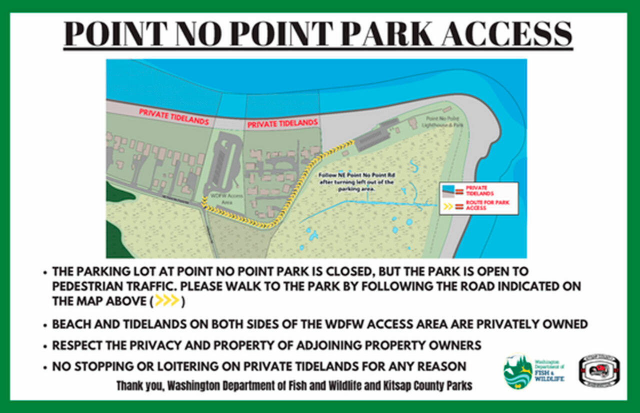 WDFW opens parking lot for access to Point No Point | Kitsap Daily News